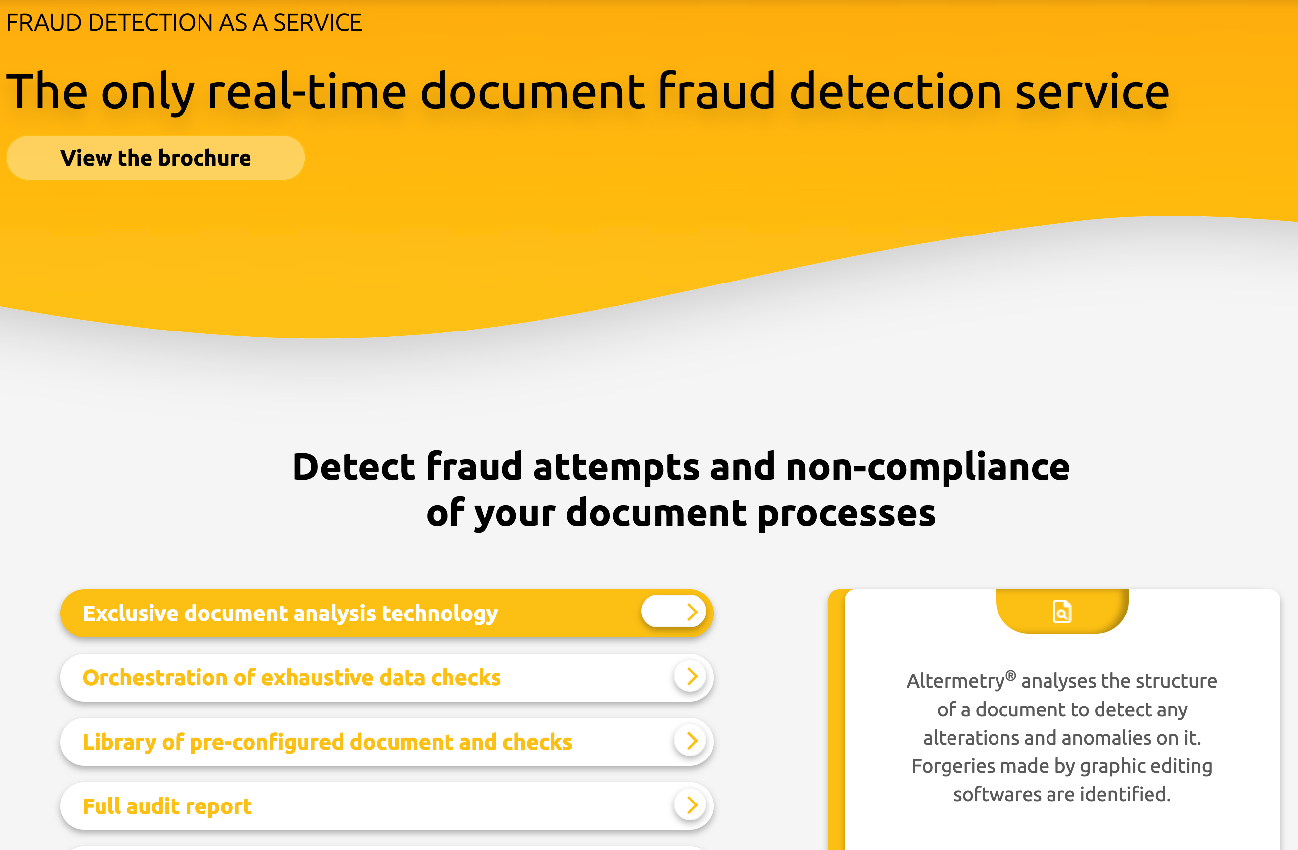 Automated fraud detection service - ITESOFT