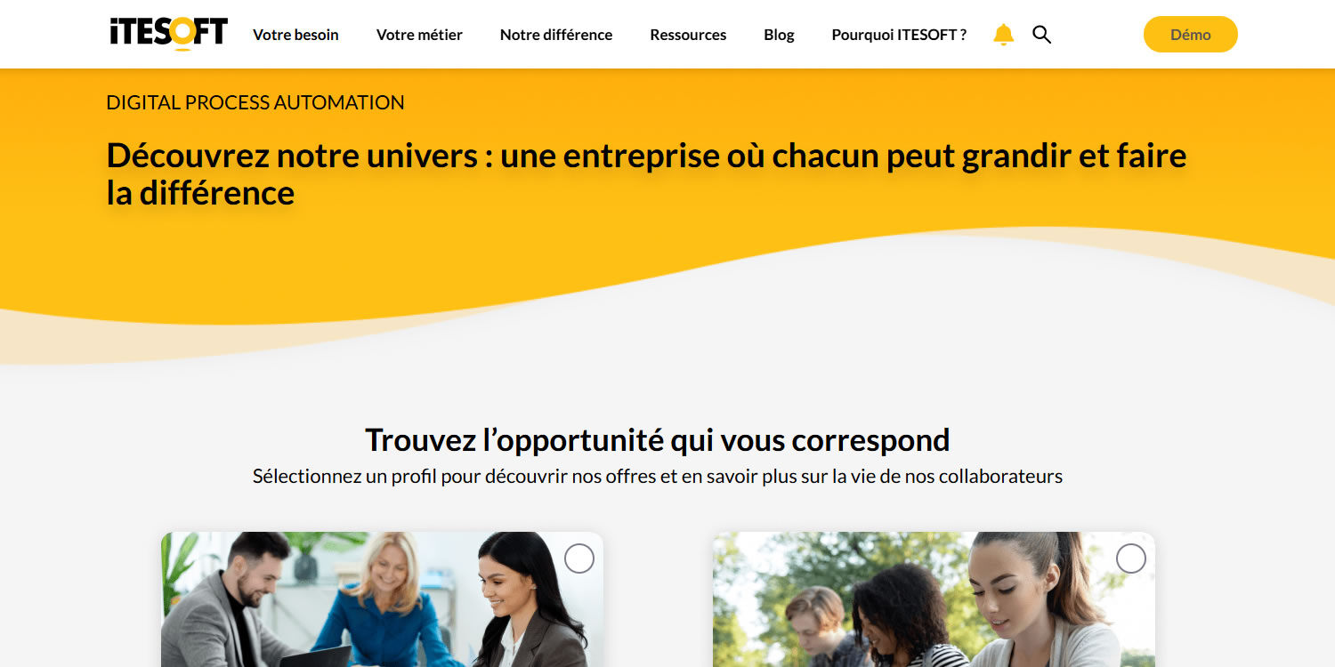 Carrière ITESOFT I Rejoignez nos talents